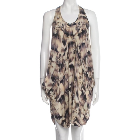 All Saints | Dresses | All Saints Ash Mea Silk Midi Dressin Ash Print ...
